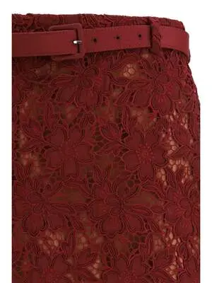 SELF-PORTRAIT Guipure Lace Midi Skirt