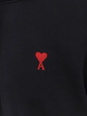 AMI Paris De Coeur Embroidered Cotton Hoodie - Multicolor