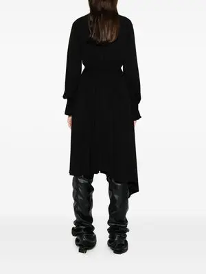 Loewe Midi Dress With Buckle Detail And Asymmetrical Hem