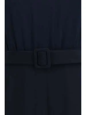 P.a.r.o.s.h Cady And Chiffon Jumpsuit - Blue