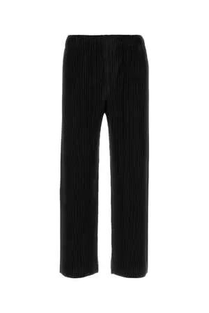 Issey Miyake Pleated Polyester Pants - Black