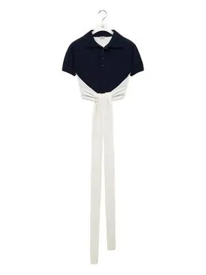 Loewe Wool And Cashmere Polo Shirt With Contrasting Tie Detail - Multicolor