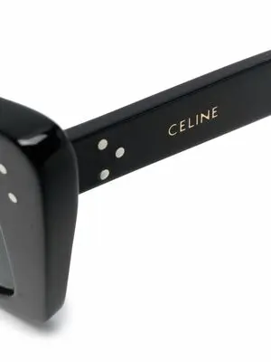 Celine Cat Eye Sunglasses With Silver-tone Stud Detailing - Multicolor
