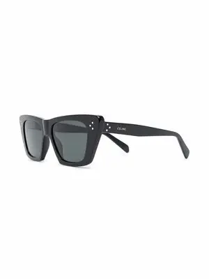 Celine Cat Eye Sunglasses With Silver-tone Stud Detailing - Multicolor