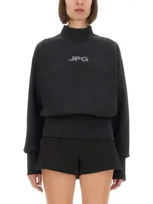 JEAN PAUL GAULTIER Cropped Sweatshirt - Black