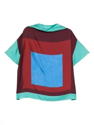 Loewe Printed Silk Short Sleeve Top