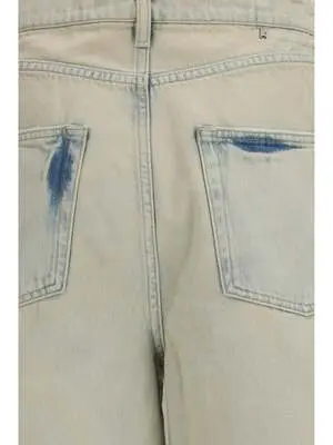 GOLDEN GOOSE Relaxed Fit Light Wash Denim Shorts