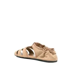 Miu Miu Fabric Gladiator Sandals With Nappa Leather Trim