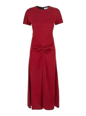 Victoria Beckham Crewneck Midi Dress - Multicolor