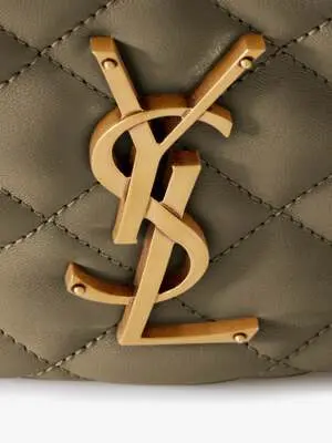 Saint Laurent Quilted Leather Handbag With Cassandre Logo - Multicolor