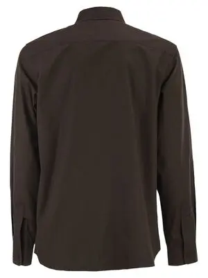 A.p.c. Cotton Utility Shirt With Patch Pockets - Brown
