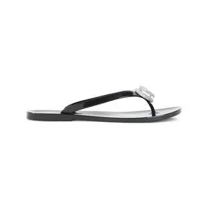 Mach & Mach Double Heart Pvc Sandals - Black