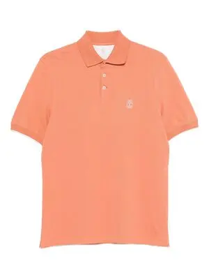 Brunello Cucinelli Logo Cotton Polo Shirt - Multicolor