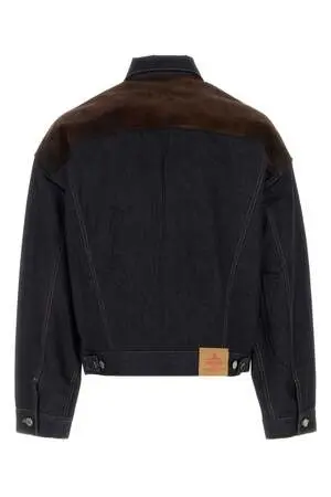 Prada Dark Denim And Suede Jacket