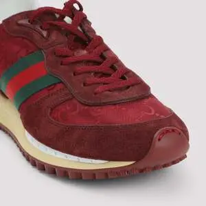 Gucci Nora Suede And Nylon Sneakers - Red