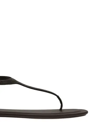 Brunello Cucinelli Nappa Leather Sandals With Precious Strap