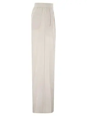 Brunello Cucinelli Loose Fit Cotton Trousers - Cream