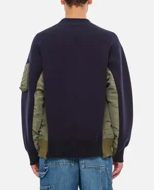 Sacai Sponge Sweat X Nylon Twill Pullover