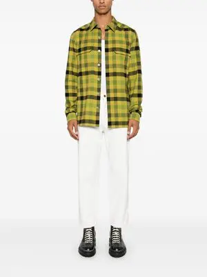 GOLDEN GOOSE Loose Fit White Cotton Denim Jeans With Star Stud Detailing