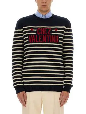 Valentino Garavani Chez Wool Sweater - Blue