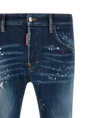 Dsquared2 Skater Jeans With Paint Splatter And Distressing