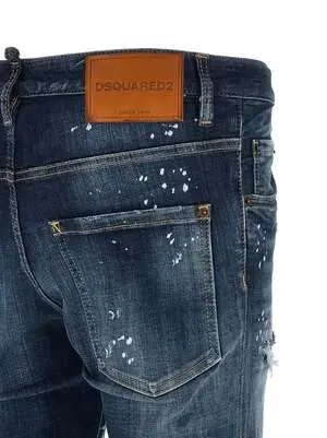 Dsquared2 Skater Jeans With Paint Splatter And Distressing