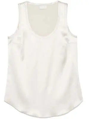 Brunello Cucinelli Sleeveless Satin V-neck Top - Multicolor