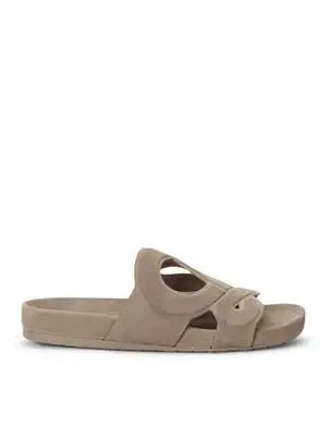 Loewe X Paula's Ibiza Slide Ease Monogram Suede Sandals - Multicolor