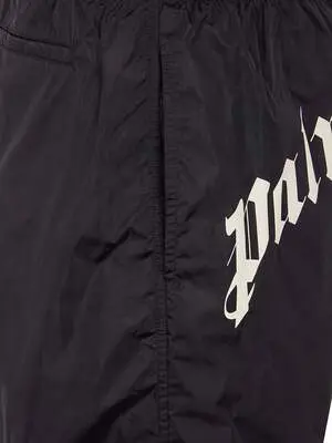 Palm Angels Curved Logo Swim Shorts - Black
