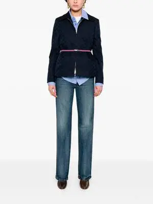 Gucci Gg Blue Cotton Gabardine Jacket