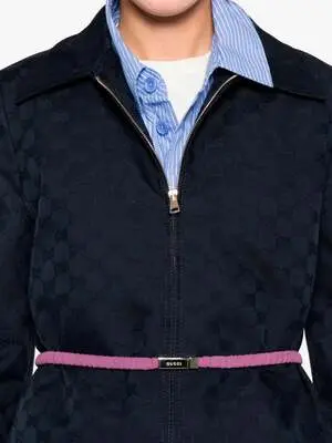 Gucci Gg Blue Cotton Gabardine Jacket