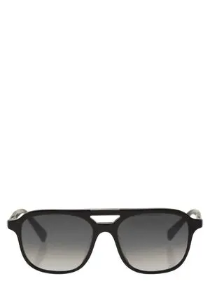 Brunello Cucinelli Sartorial Sunset Aviator Acetate Sunglasses - Black