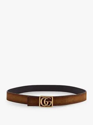 Gucci Reversible Leather Belt With Gg Logo Buckle - Multicolor