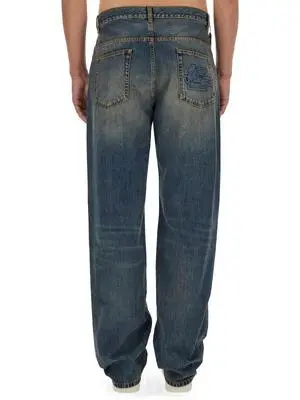 Etro Relaxed Fit Cotton Denim Jeans