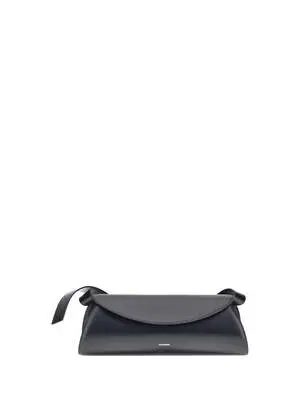 JIL SANDER Large Cannolo Shoulder Bag - Black