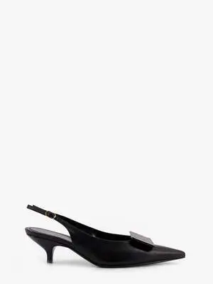 Celine Leather Slingback Pumps - Black