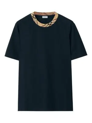 Burberry Check Motif Cotton T-shirt