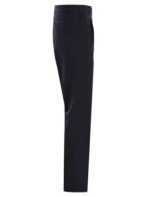Brunello Cucinelli Garment-dyed Leisure Fit Trousers - Blue
