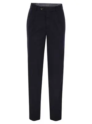 Brunello Cucinelli Garment-dyed Leisure Fit Trousers - Blue
