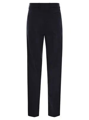 Brunello Cucinelli Garment-dyed Leisure Fit Trousers - Blue