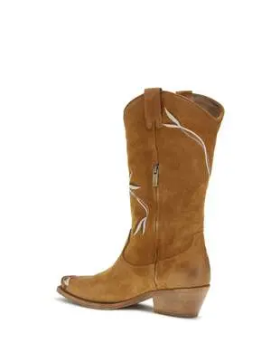 P.a.r.o.s.h Suede Embroidered Western Boots