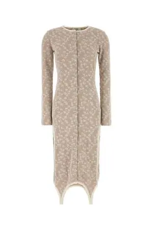 Fendi Embroidered Cotton Blend Dress - Multicolor