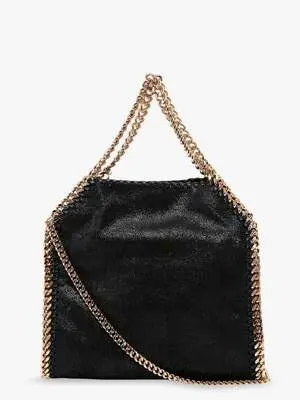 Stella McCartney Falabella Mini Shaggy Deer Crossbody Bag - Black