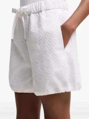 Moncler Cotton Eyelet Drawstring Shorts