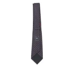 Gucci Silk Logo Pattern Neck Tie - Blue