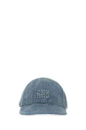 Miu Miu Cotton Baseball Cap - Blue
