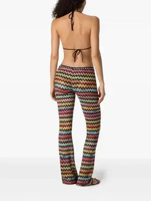 Missoni Zigzag Patterned Viscose Flared Pants - Multicolor
