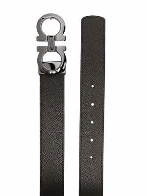 FERRAGAMO Gancini Buckle Leather Belt - Multicolor