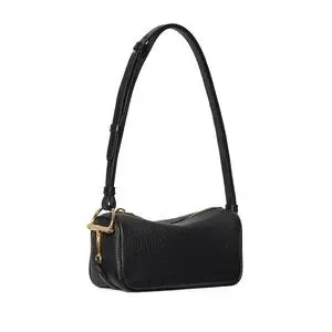 Gucci Grained Leather Mini Bag With Half Horsebit Detail - Black
