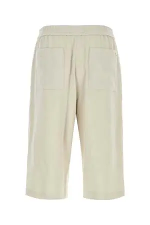 Ami Chalk Cotton Bermuda Shorts